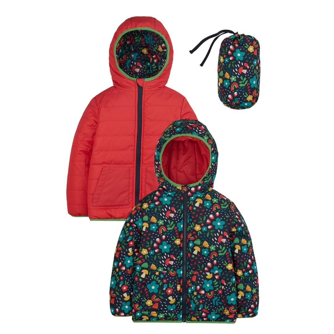 Reversible Kids Red Puffer Jacket – My Little Green Wardrobe