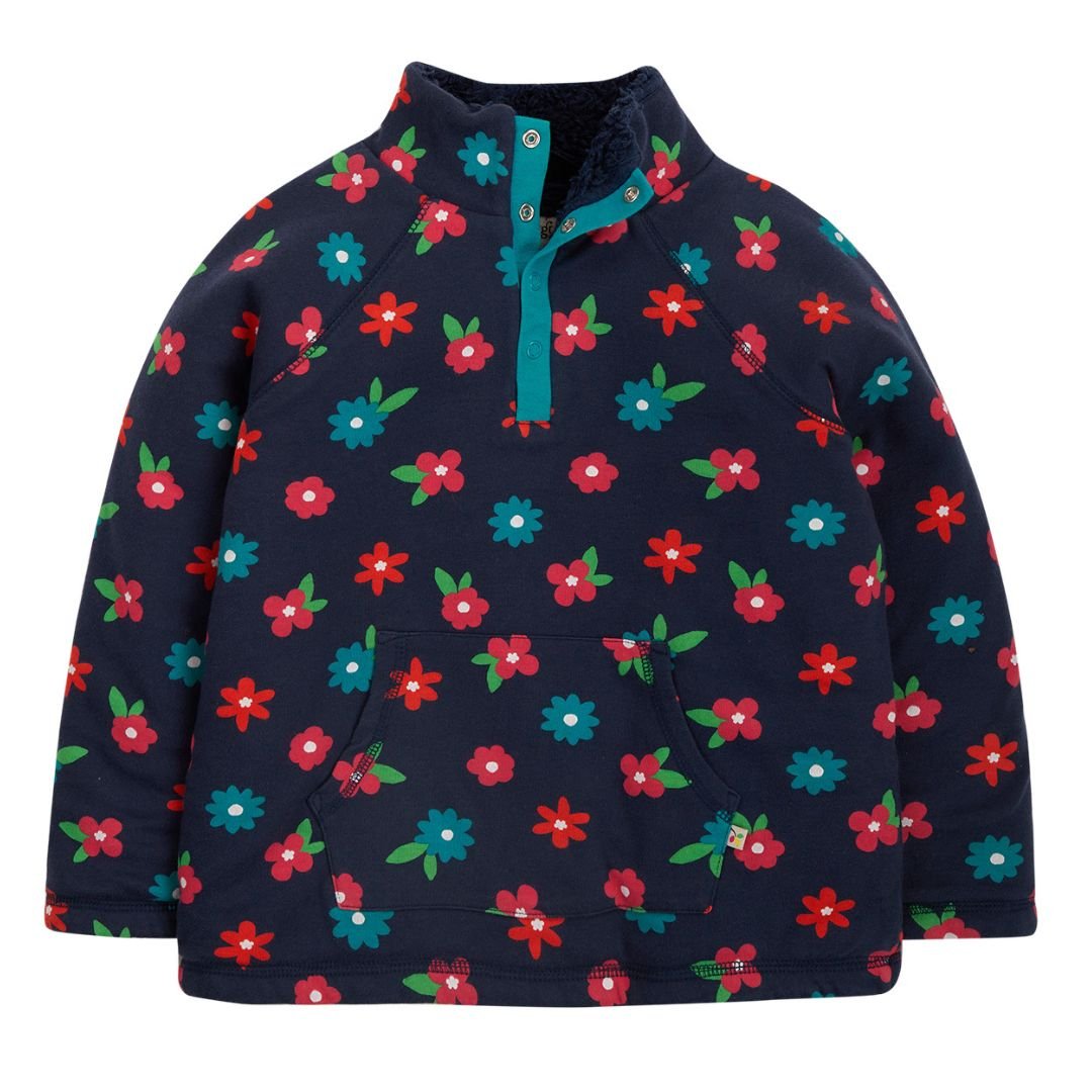 Frugi Girl's Blue Fleece Jumper – My Little Green Wardrobe
